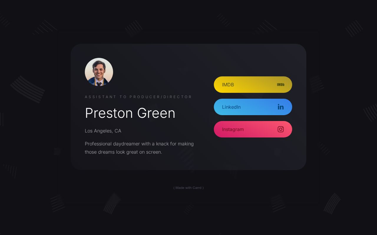 Preston Green Contact Card